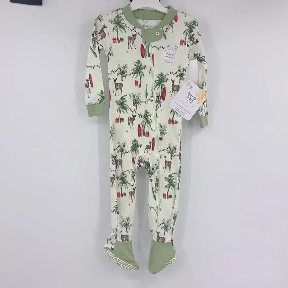 Burt's Bees | Pajamas | Burtsbees Palmtree Dear Christmas Sleeper Sz ...